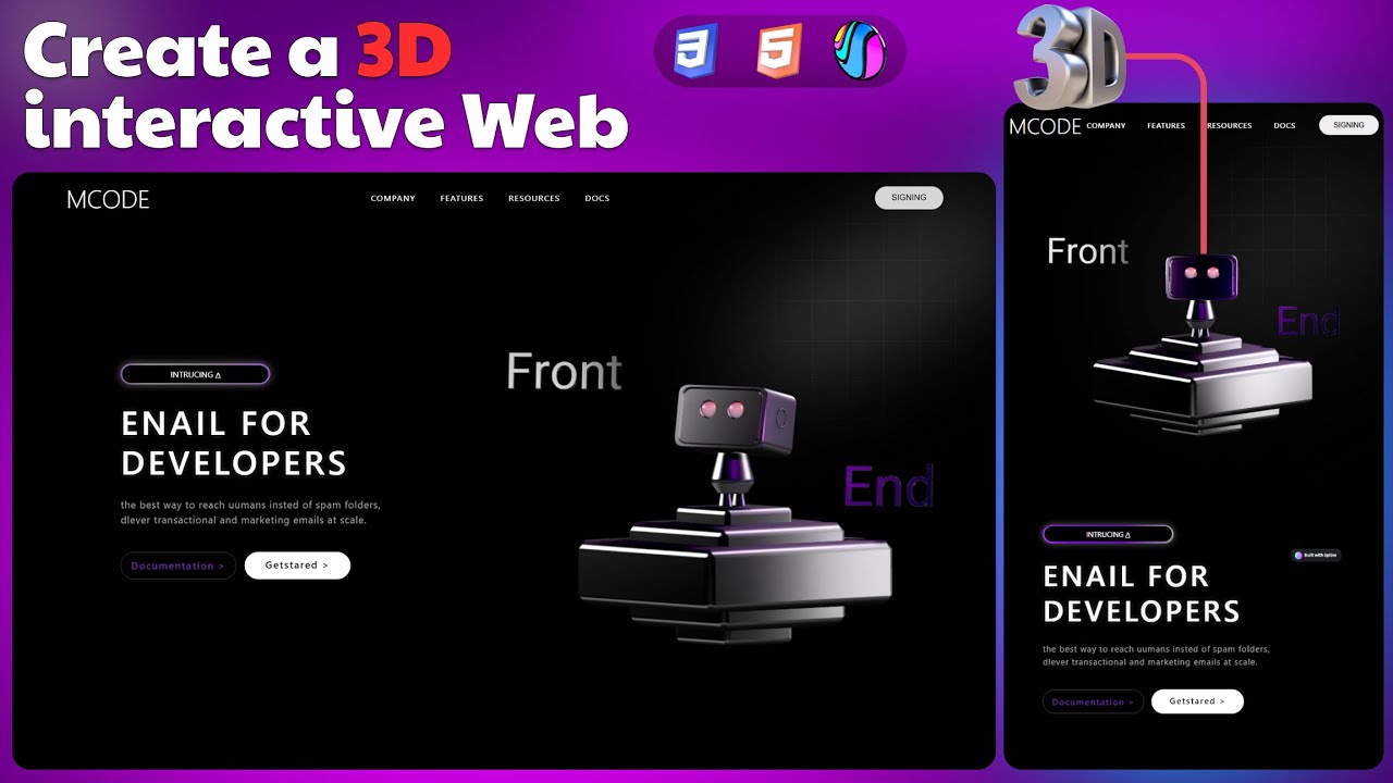 Build A Stunning 3d Website With Html Css Spline рџћё Youtube