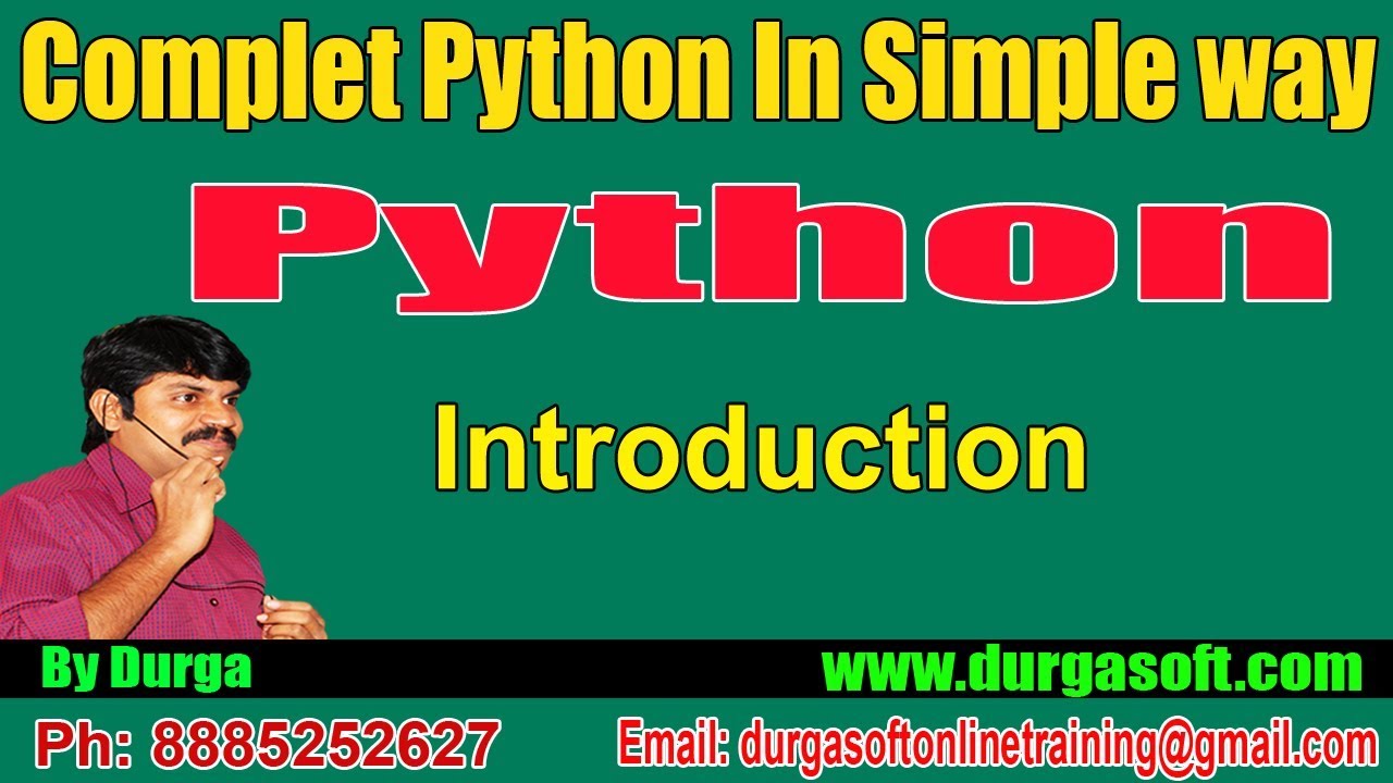 Python Tutorial Python Introduction By Durga Sir Youtube