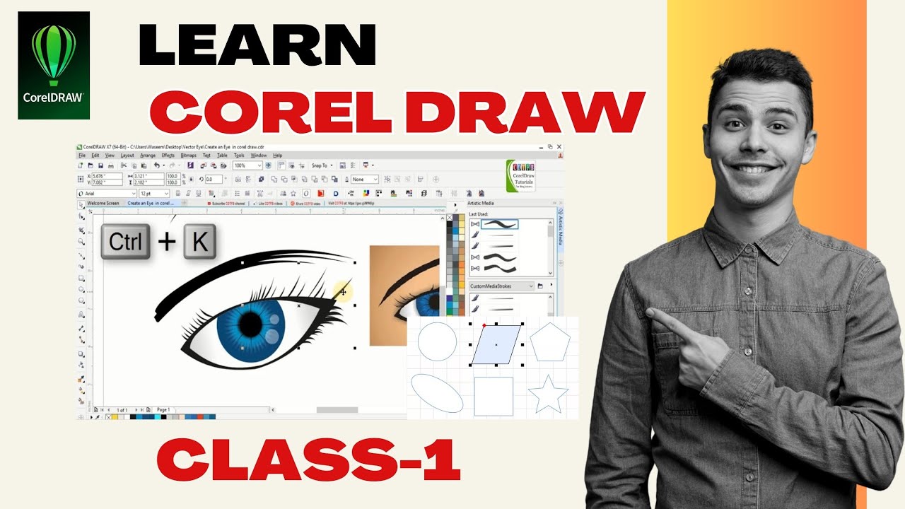 Learn Corel Draw Basic Class 1 Vidya Institute Hapur Youtube