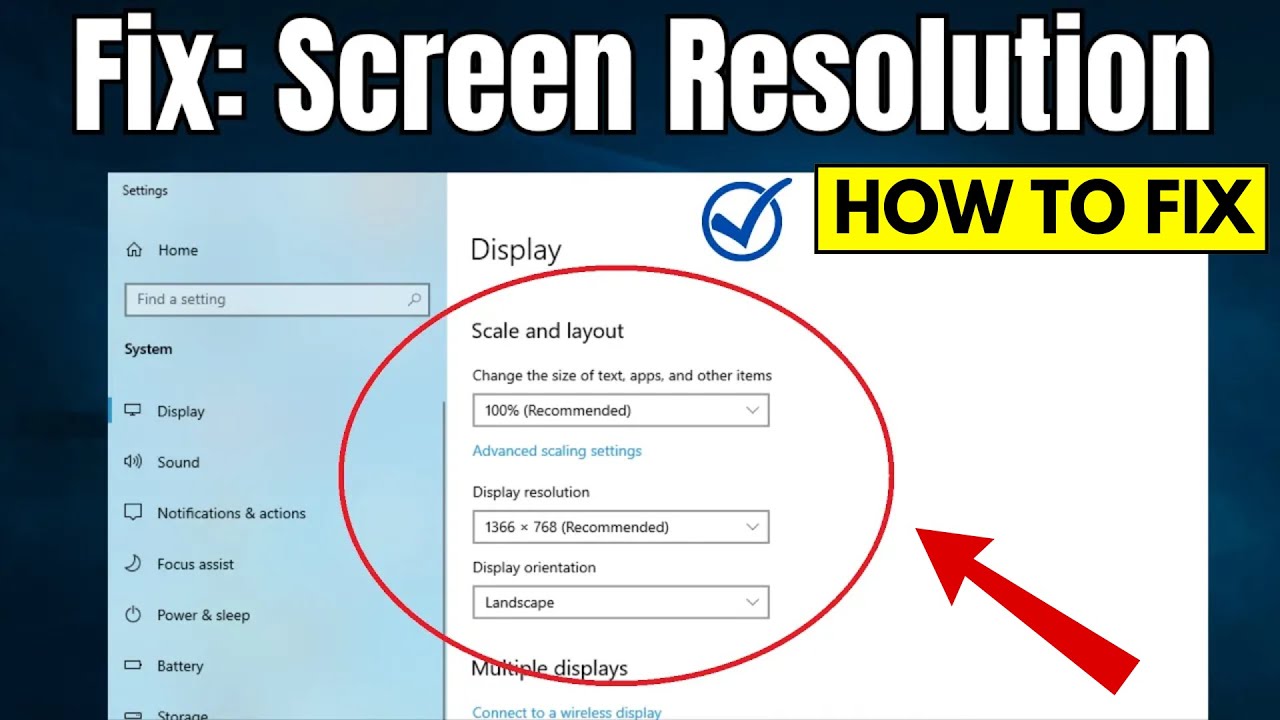 Fix Screen Resolution Problem In Windows 10 Youtube