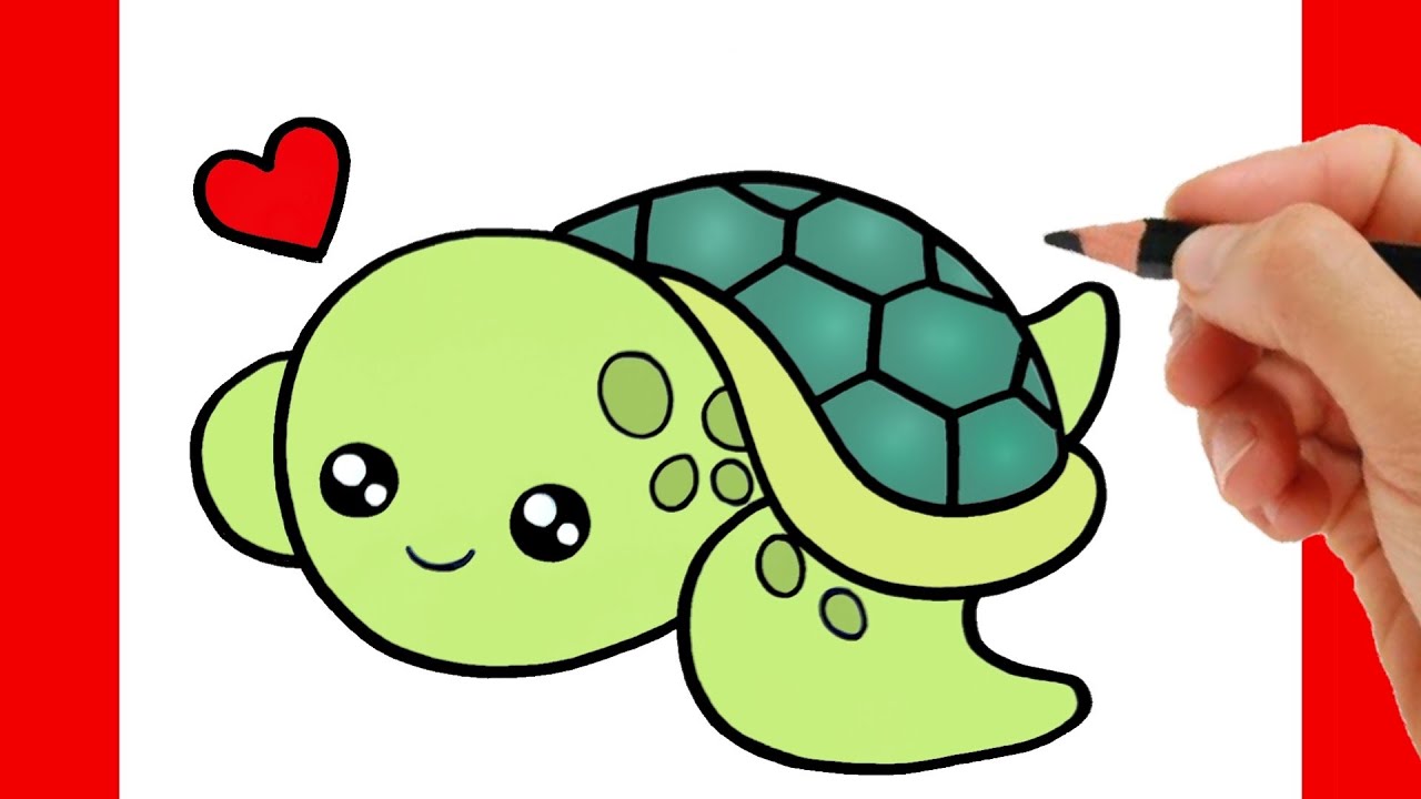 How To Draw A Cute Sea Turtle
