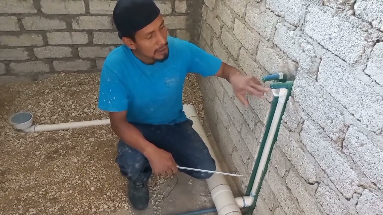 Instalación De La Tubería De Drenaje Del Lavabo Del Baño Hygie