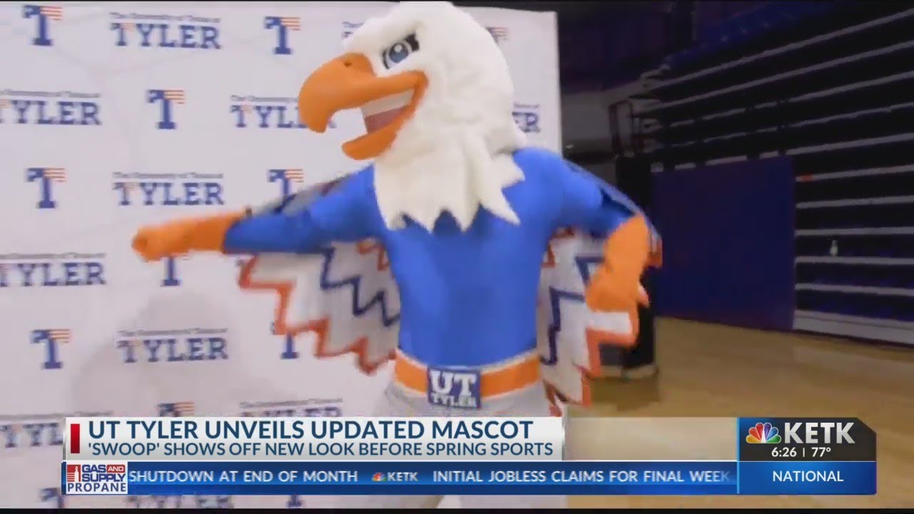 Ut Tyler Unveils Mascot Swoop S New Look Youtube