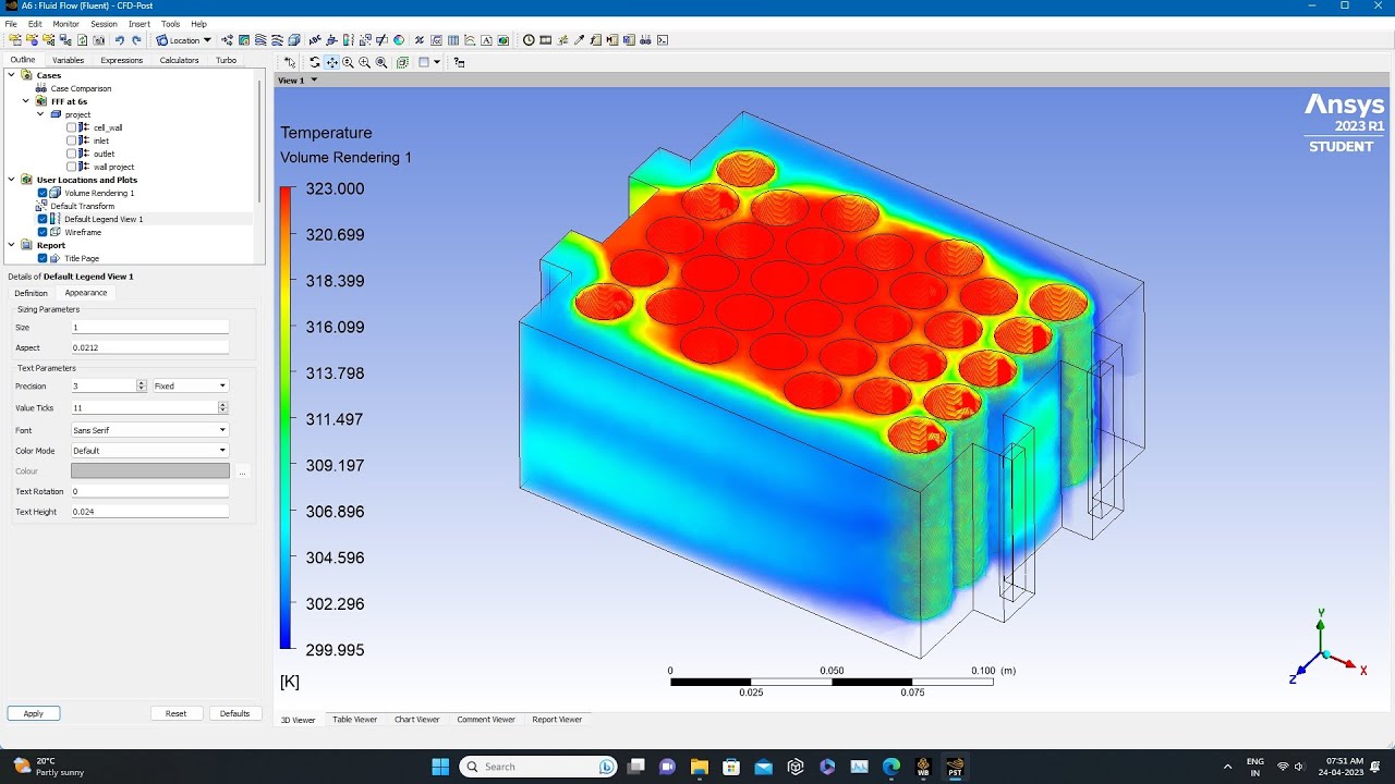 Cfd Analysis Of Lithium Ion Battery For Thermal Management Youtube