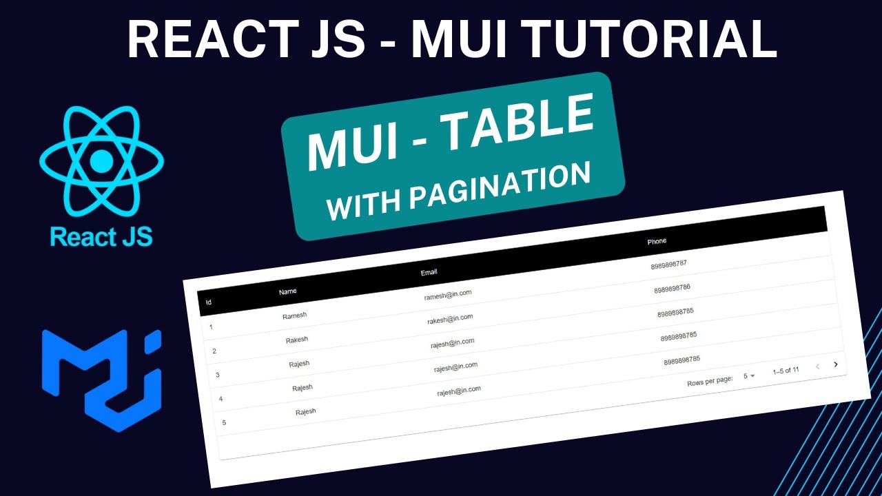 Mui Table With Pagination In React Js Load Mui Table With Api Data
