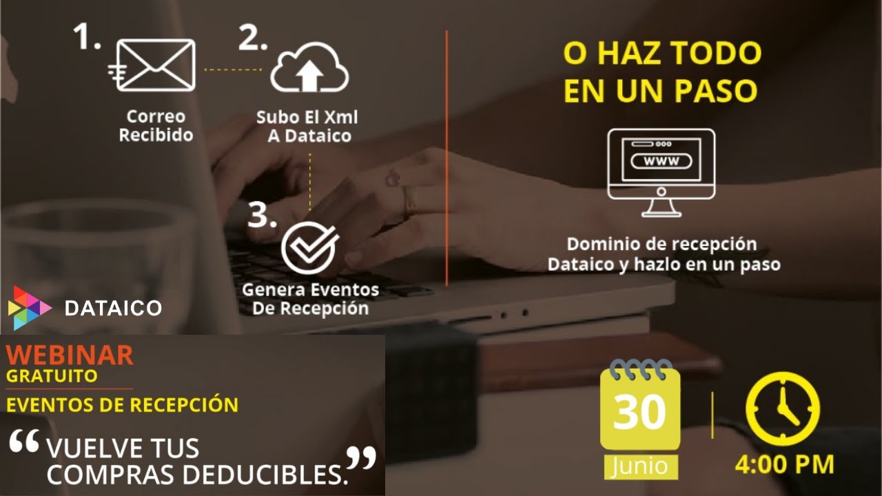 Webinar Eventos De Recepción Jueves 30 De Junio A Las 4pm Dataico
