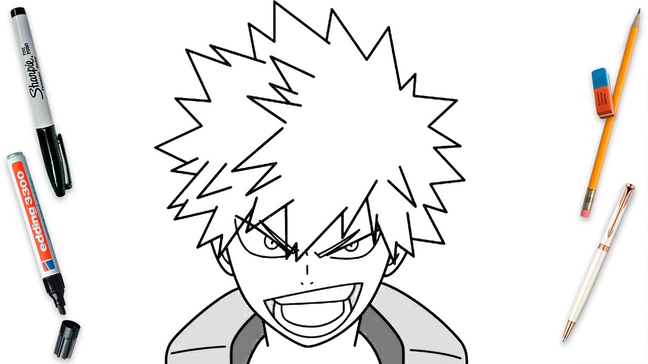 How To Draw Katsuki Bakugo Easy Step By Step My Hero Academia Art