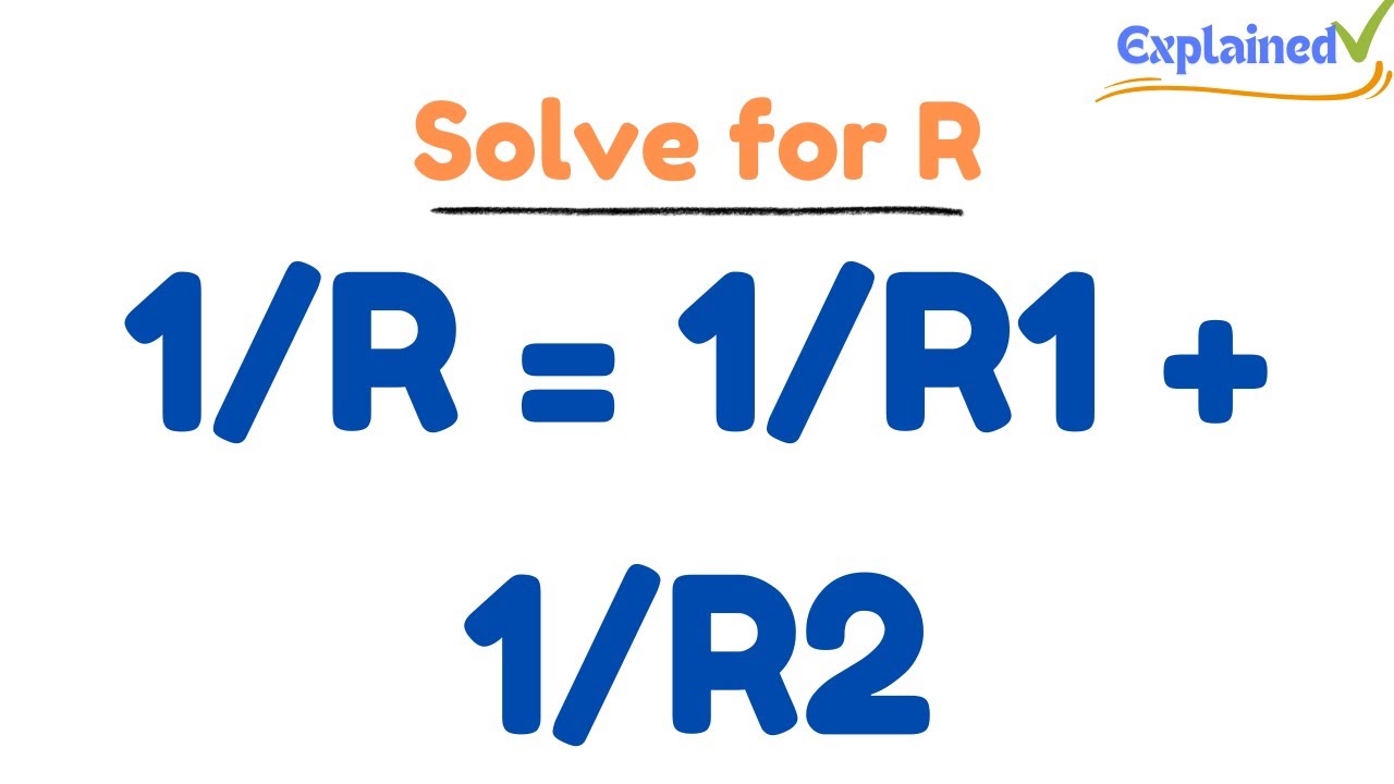 1 R 1 R1 1 R2 For R Youtube