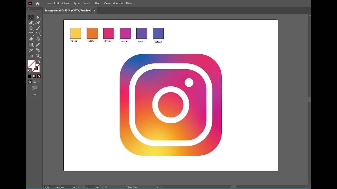 Create Instagram Logo In 4 Min In Adobe Illustrator Youtube