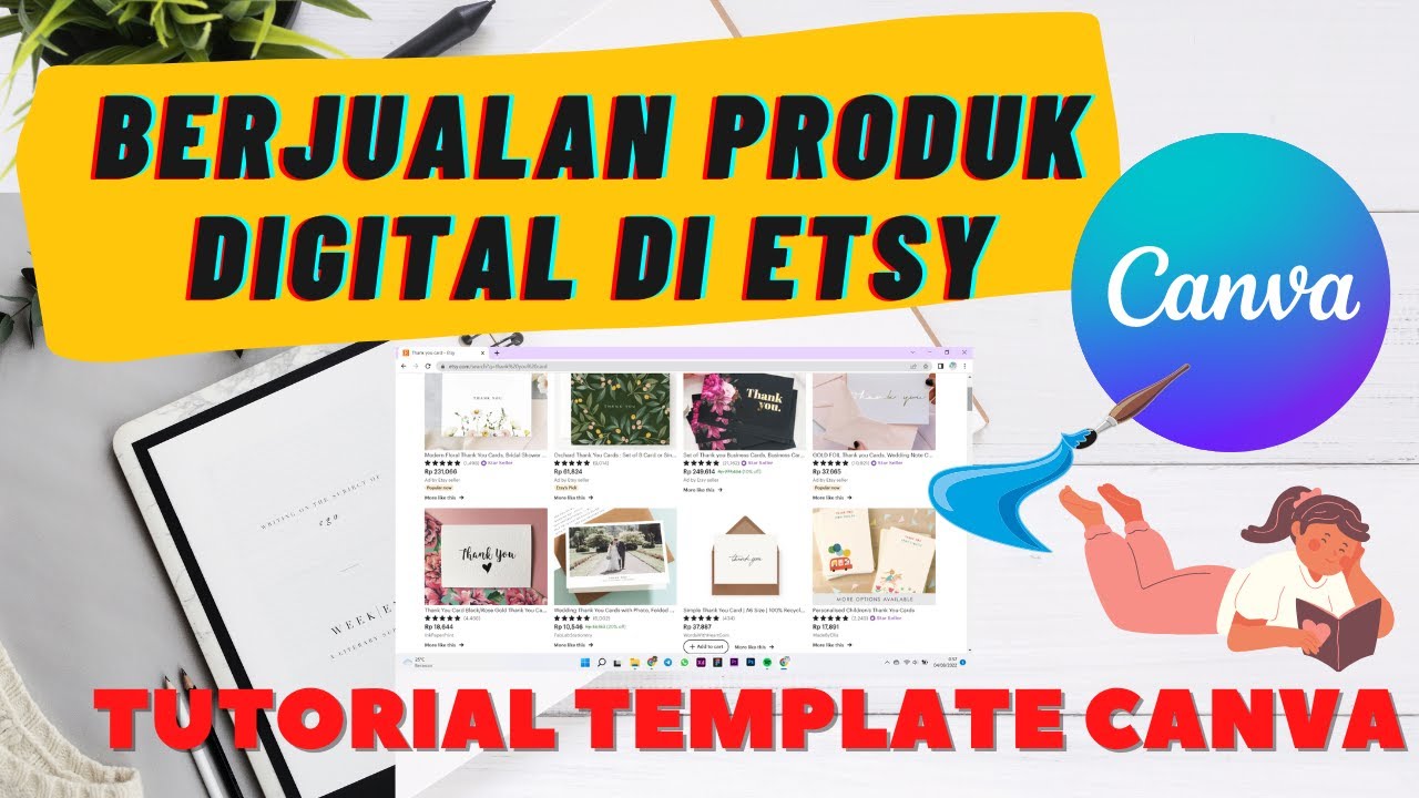 Jual Produk Digital Etsy Tutorial Bikin Template Canva Youtube