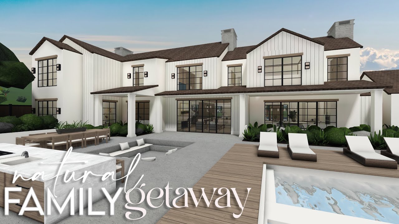 Bloxburg Natural Family Getaway House Build Youtube