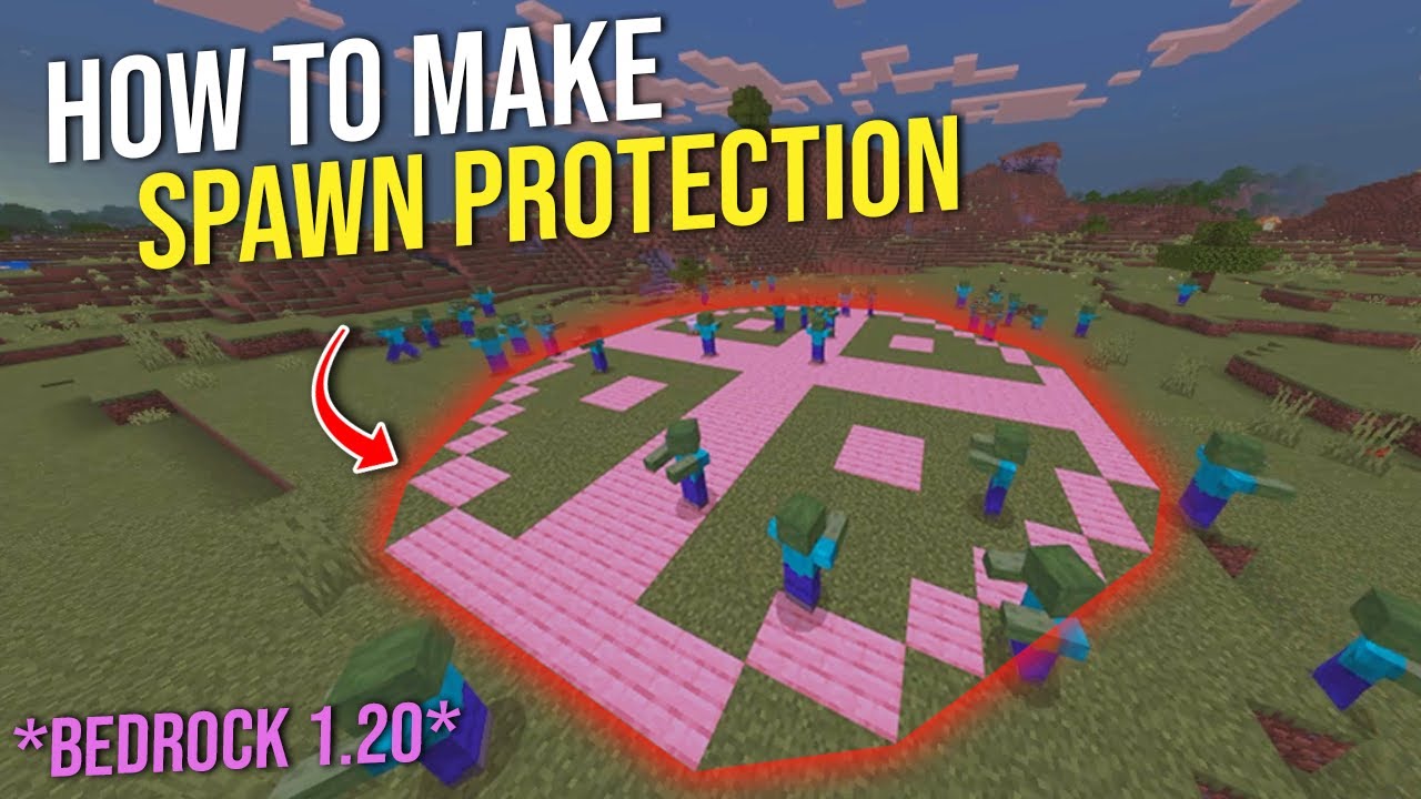How To Make Spawn Protected From Mobs In Minecraft Bedrock 1 20