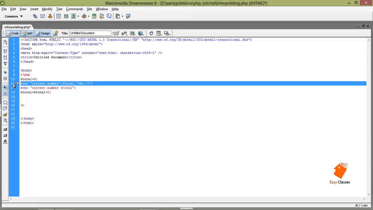 Php Tutorial Interpolating String In Php Youtube