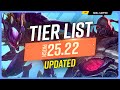 New Tier List For Patch 25 22 League Of Legends Skill Capped Challenger ...
