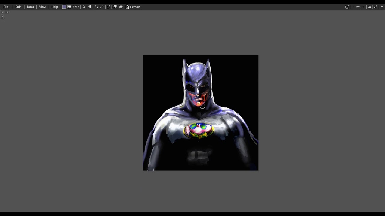 Timelapse Batman Using Artrage Youtube