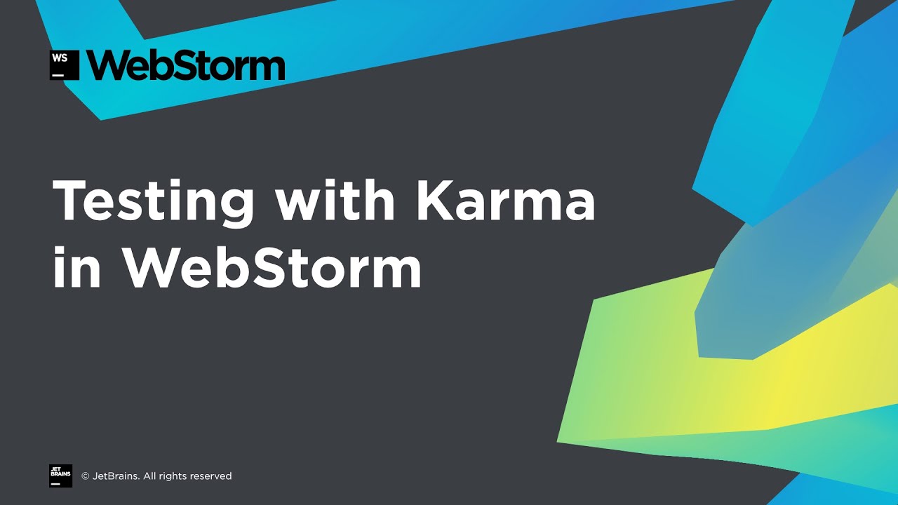 Webstorm Karma Integration Youtube