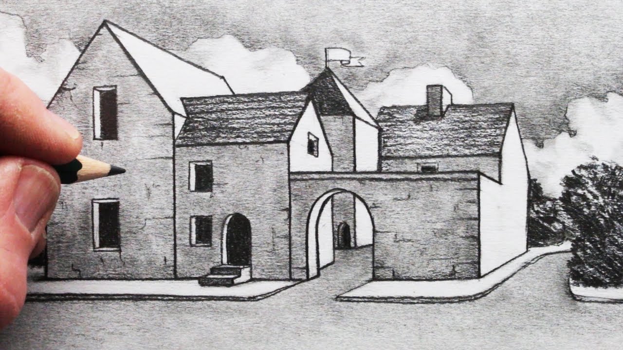 How To Draw Buildings In 1 Point Perspective Narrated Photography Video