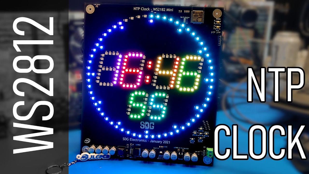 Sdg 197 A Ws2812 Ntp Wharton Style Led Clock Powered By Esp32 Youtube