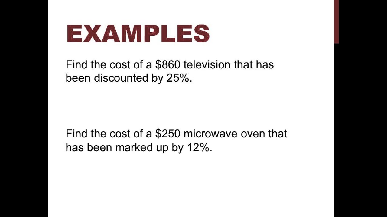 Year 8 Percentage Increase And Decrease Youtube