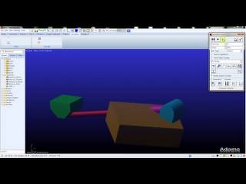 Msc Adams Basic Tutorial Mechanism Prt 1 2 Youtube