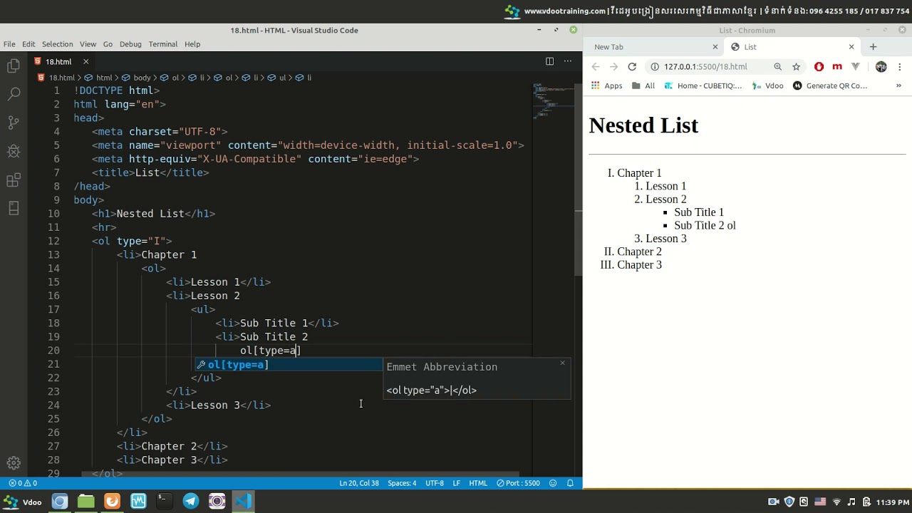 How To Use Nested List In Html Youtube