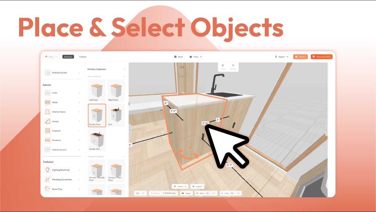 Place Select Objects Tutorial Tiny Easy 3d Tiny House Designer