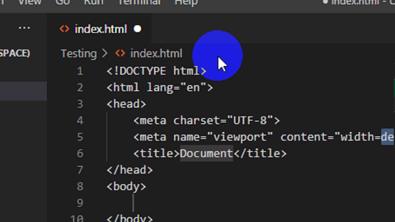 Cara Cepat Coding Html Di Visual Studio Code Youtube