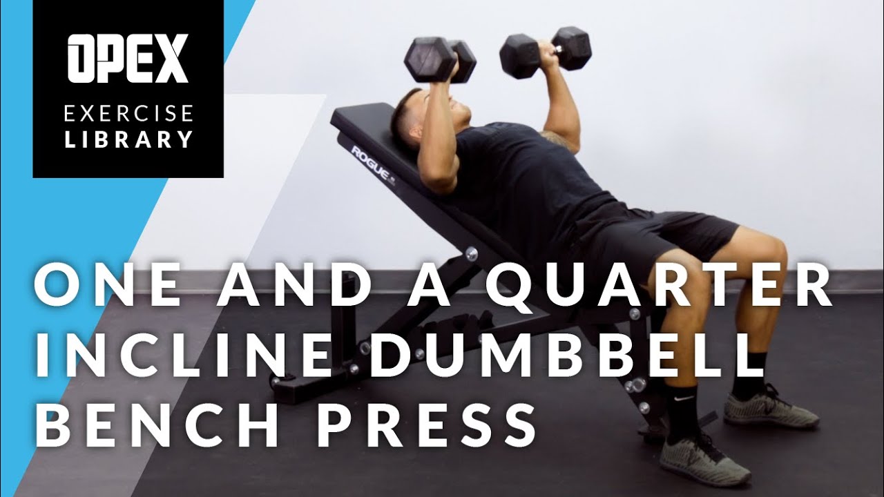 One And A Quarter Incline Dumbbell Bench Press Opex Exercise Library