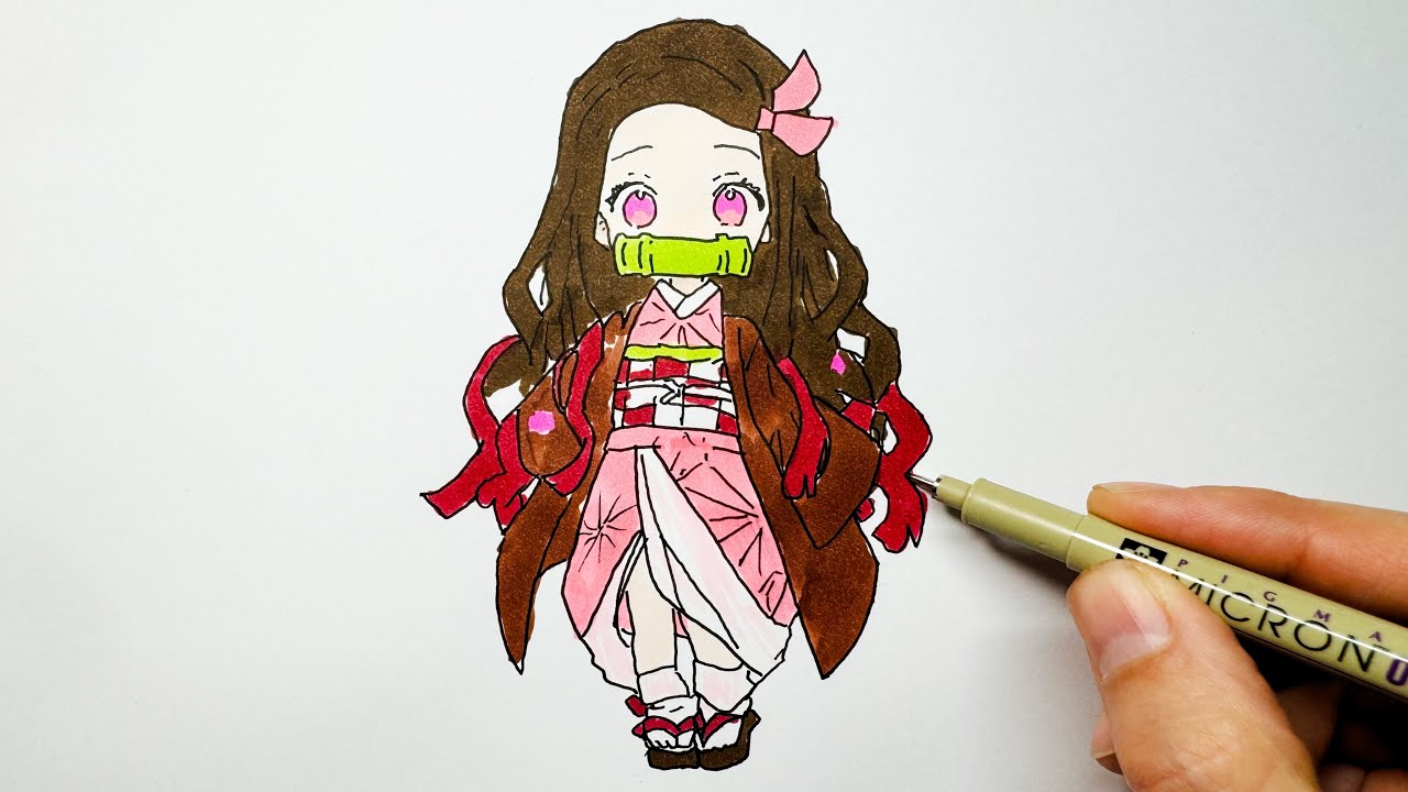 How To Draw Chibi Nezuko From Demon Slayer Youtube