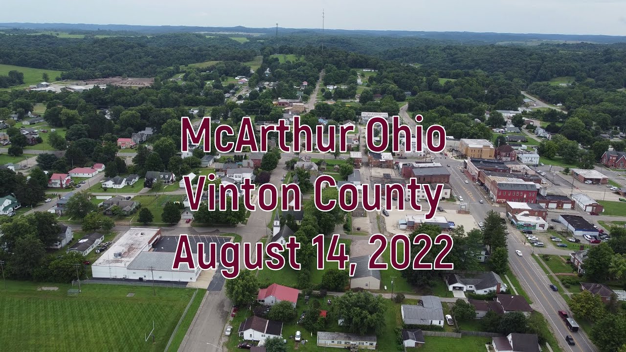 Mcarthur Ohio In Vinton County On August 14 2022 Drone View In 4k