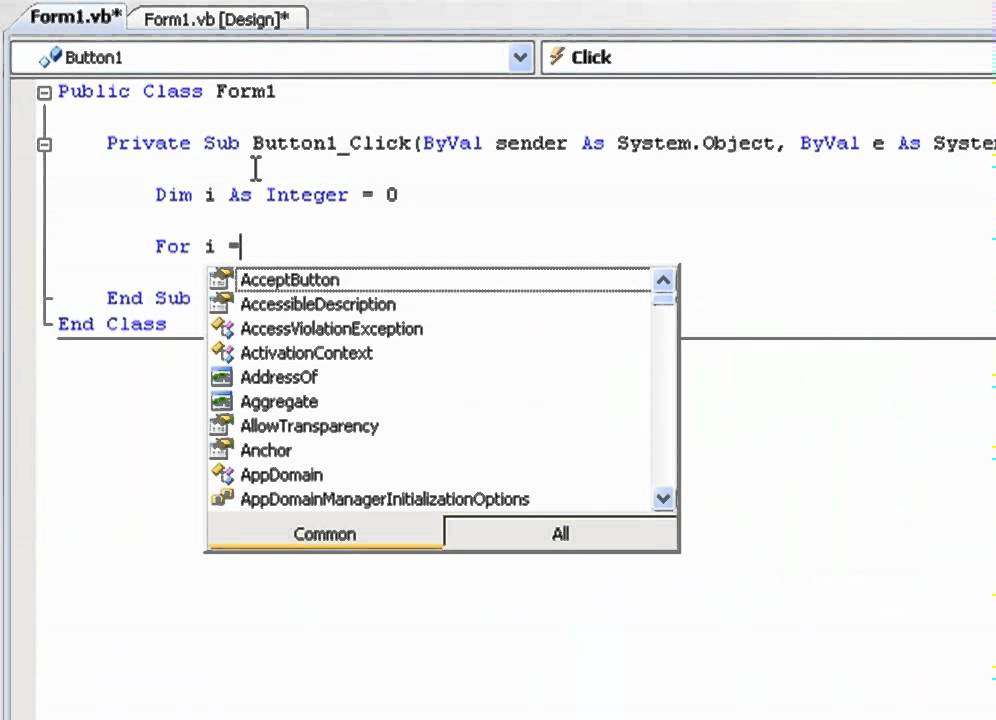 Vb Net Tutorial 15 For Loop Visual Basic 2008 2010 Youtube