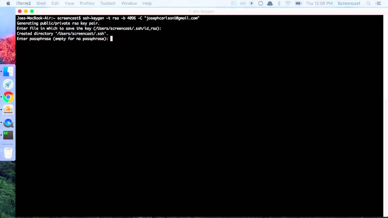 Generating A New Ssh Key And Adding It To The Ssh Agent Youtube