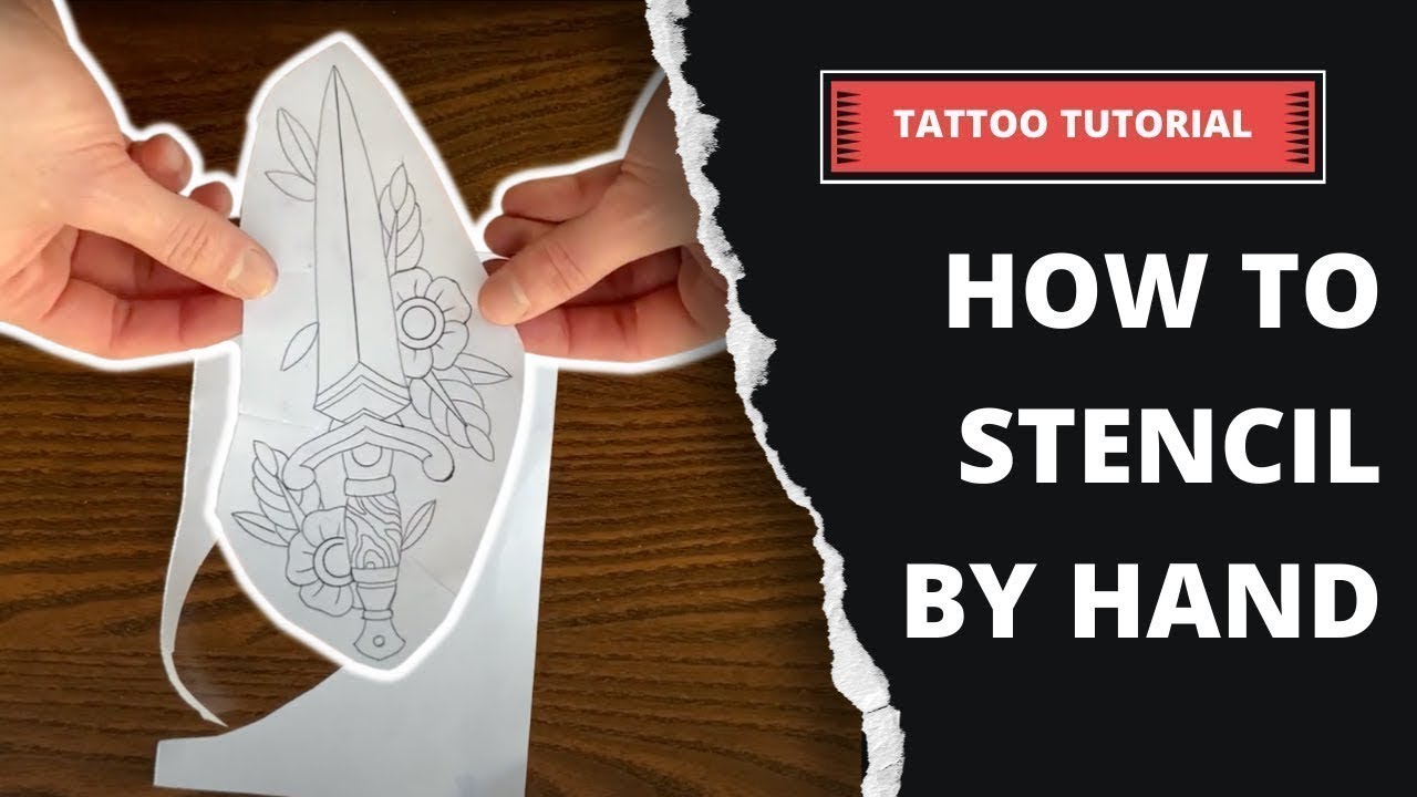 How To Stencil By Hand Tattoo Tutorial Youtube