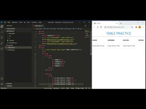 8 Materialize Css Tables 1 Youtube