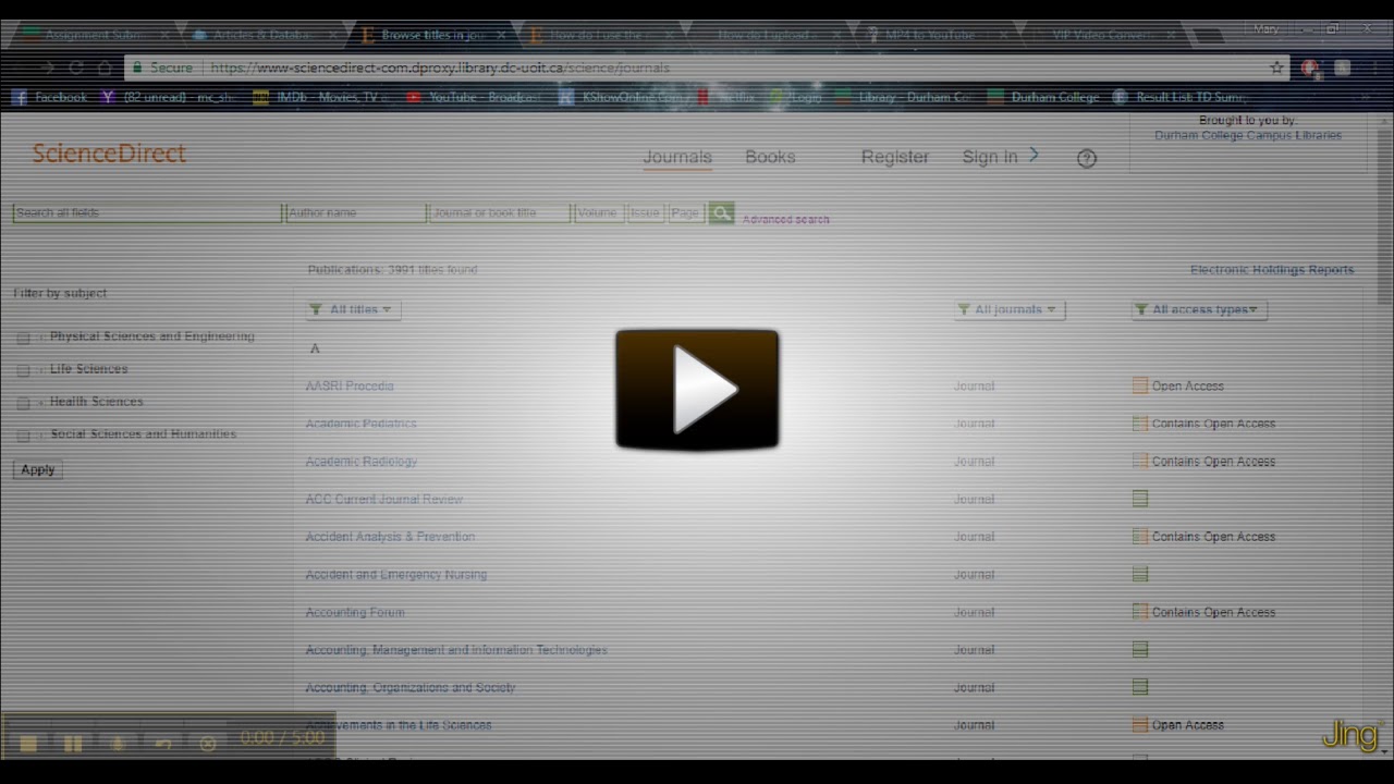 Advanced Search In Sciencedirect Database Youtube