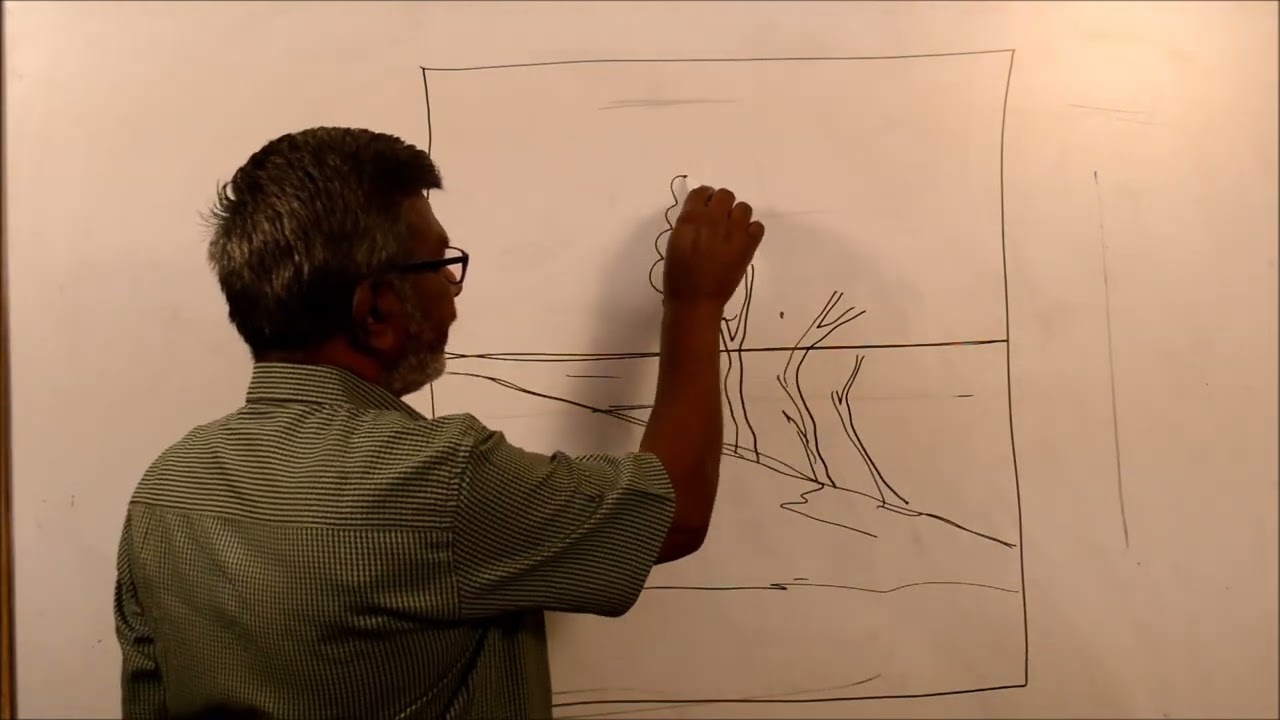 Easy Step Foe Making Landscape Drawing Youtube