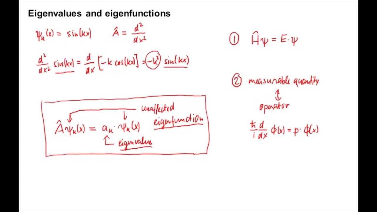 455 Eigenvalues And Eigenfunctions Youtube