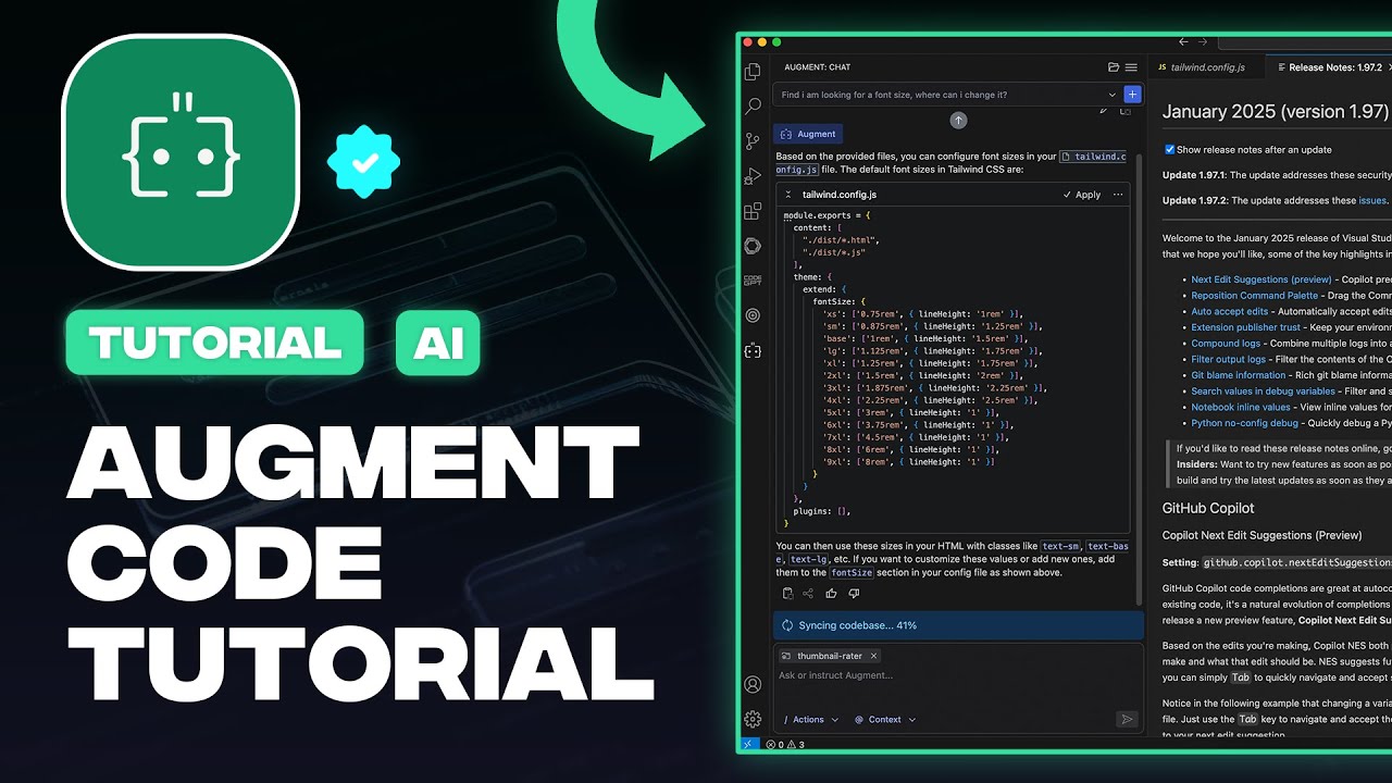Augment Code Ai Tutorial How To Use Augment Code Tutorial Youtube