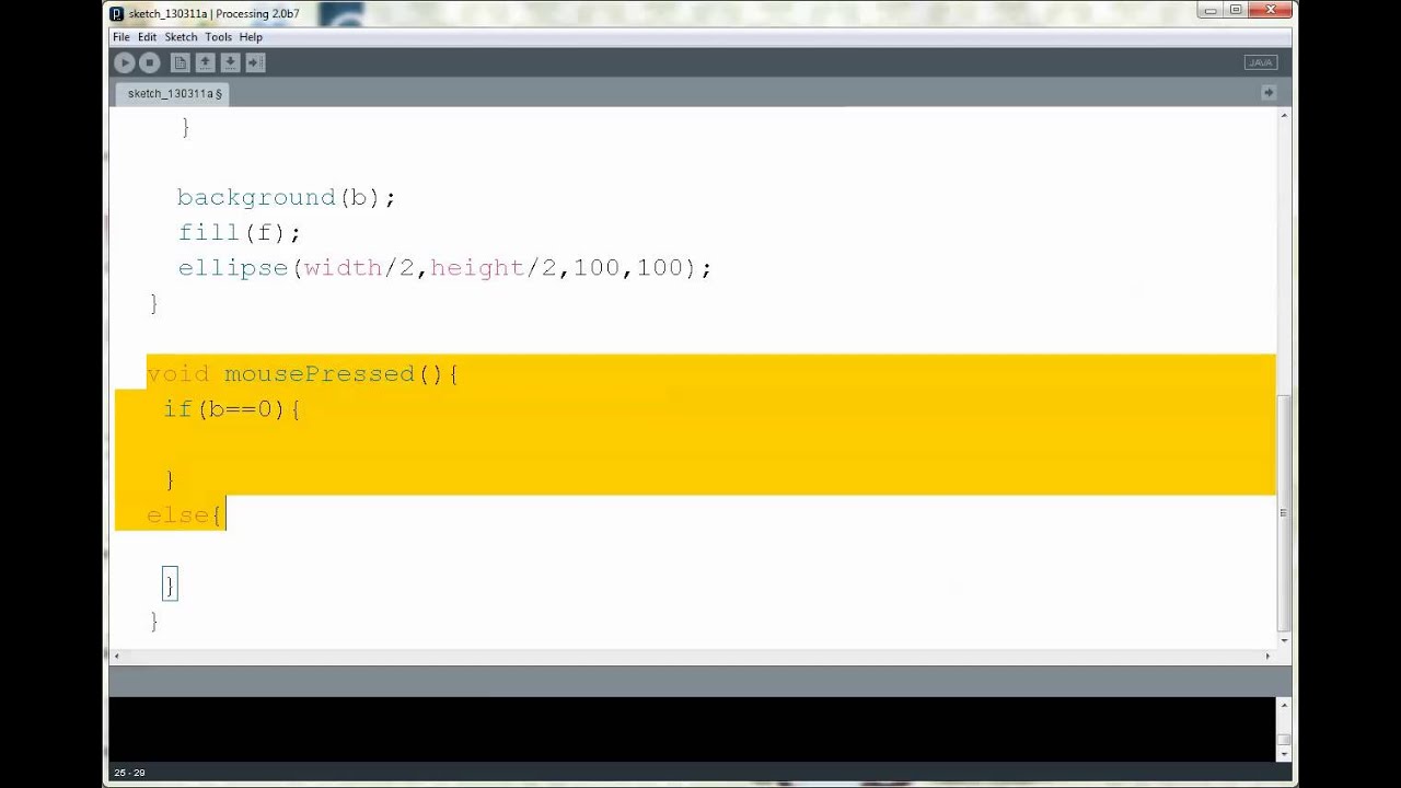 Keeping The Mouse Pressed In Processing Youtube