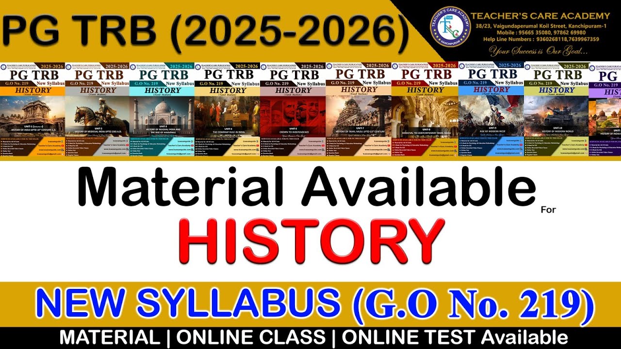 Pg Trb 2025 2026 History Material Available Based On New Syllabus
