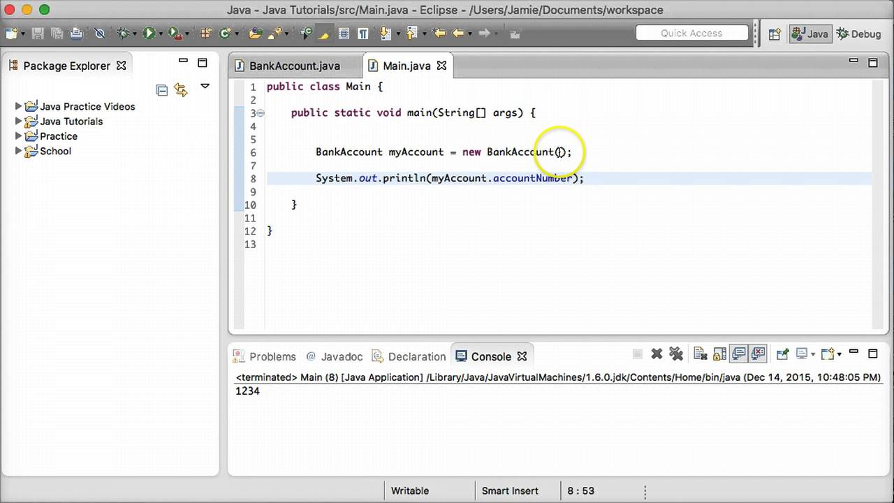 Java Tutorial 18 Constructors Youtube
