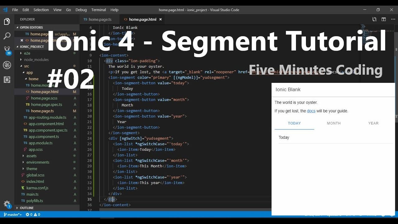 02 Ionic 4 Segment Tutorial Youtube