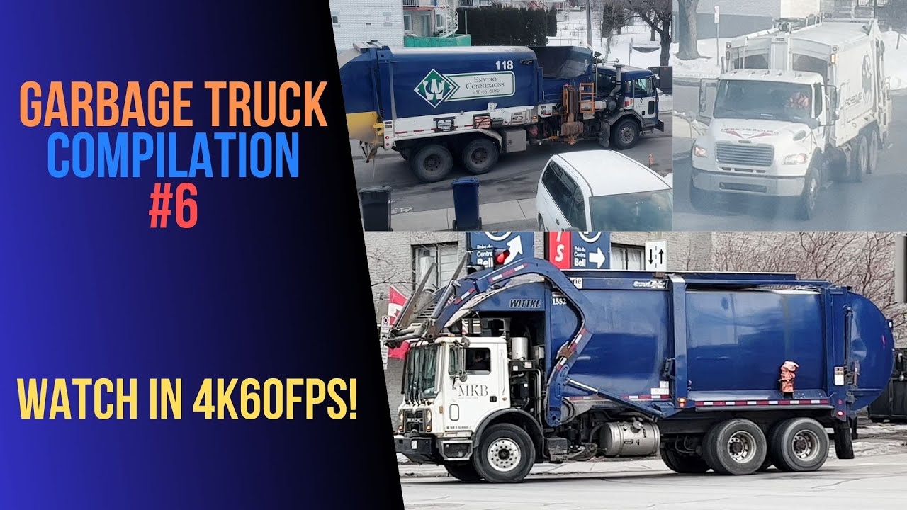 Garbage Truck Compilation 6 Youtube
