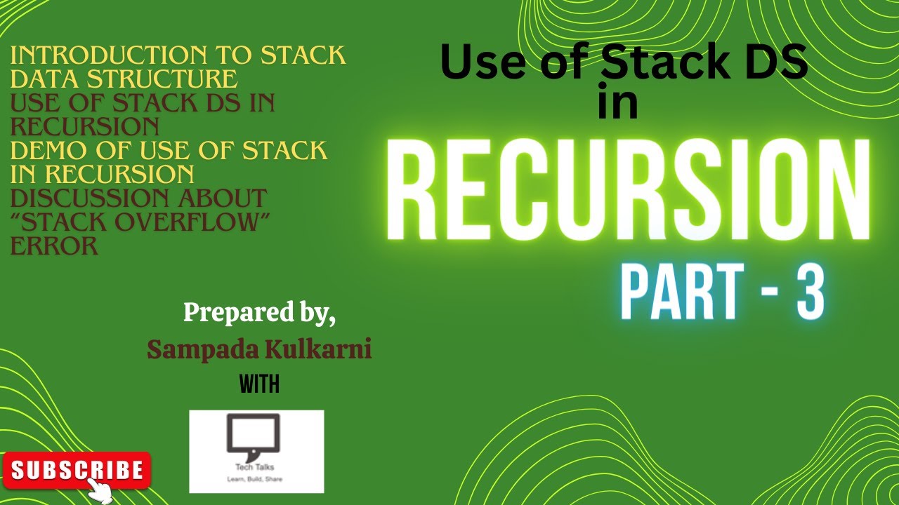 Use Of Stack In Recursion Part 3 Programming Skills Data