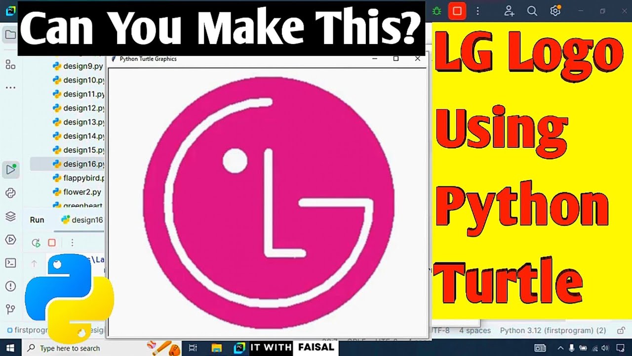 How To Make Lg Logo Using Python Turtle Easy Python Turtle Graphics