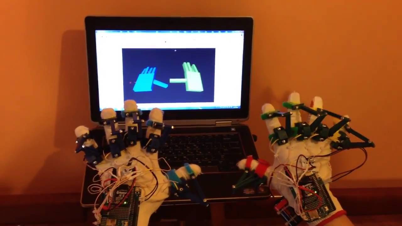Arduino Bluetooth Gloves Demo Youtube