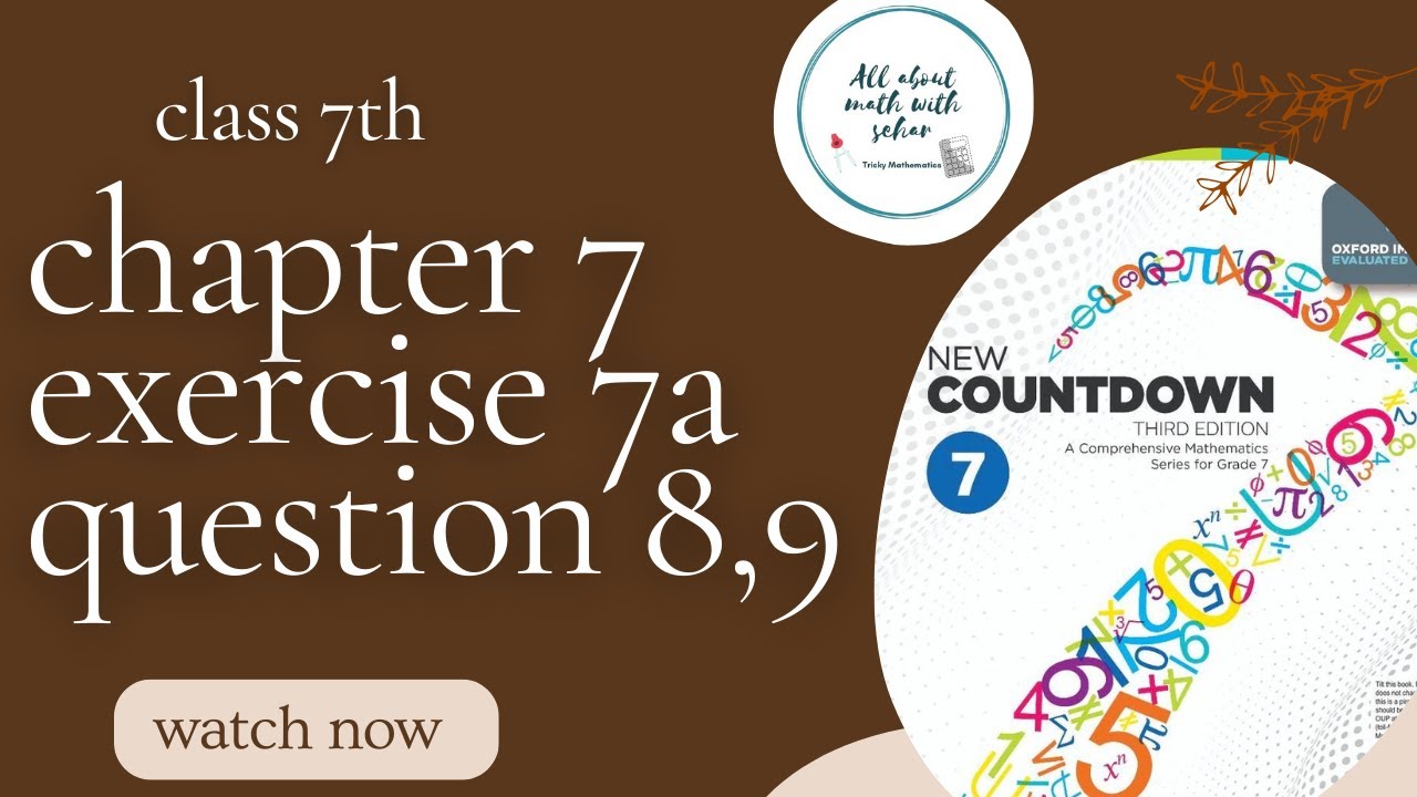 New Countdown Third Edition Class 7th Chapter 7 Exercise 7a Question 8