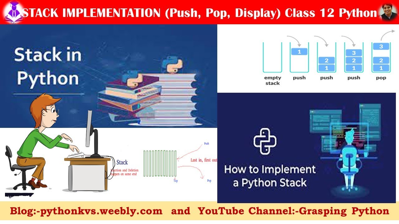 Stack Implementation Push Pop Display Class 12 Python Computer