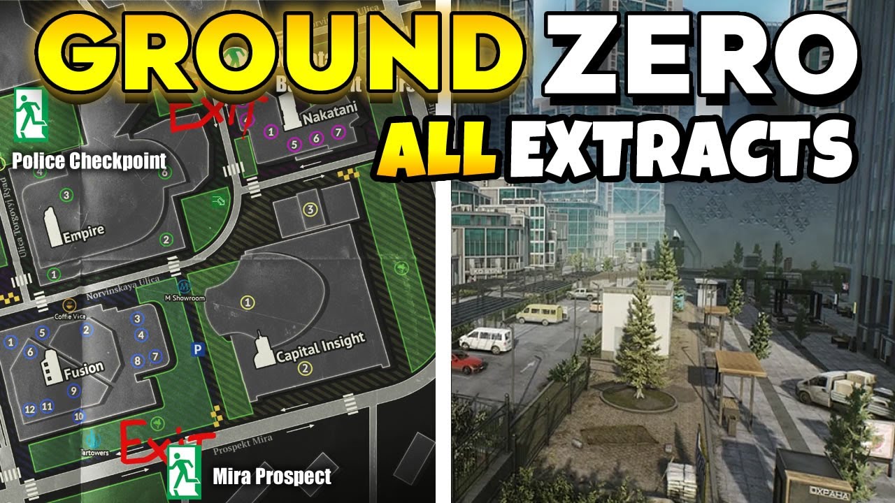 Ground Zero All Extract Locations With Map In Escape From Tarkov Youtube