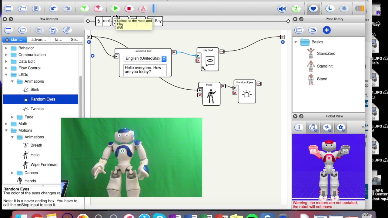 Nao Robot How To Talk With Animation Youtube